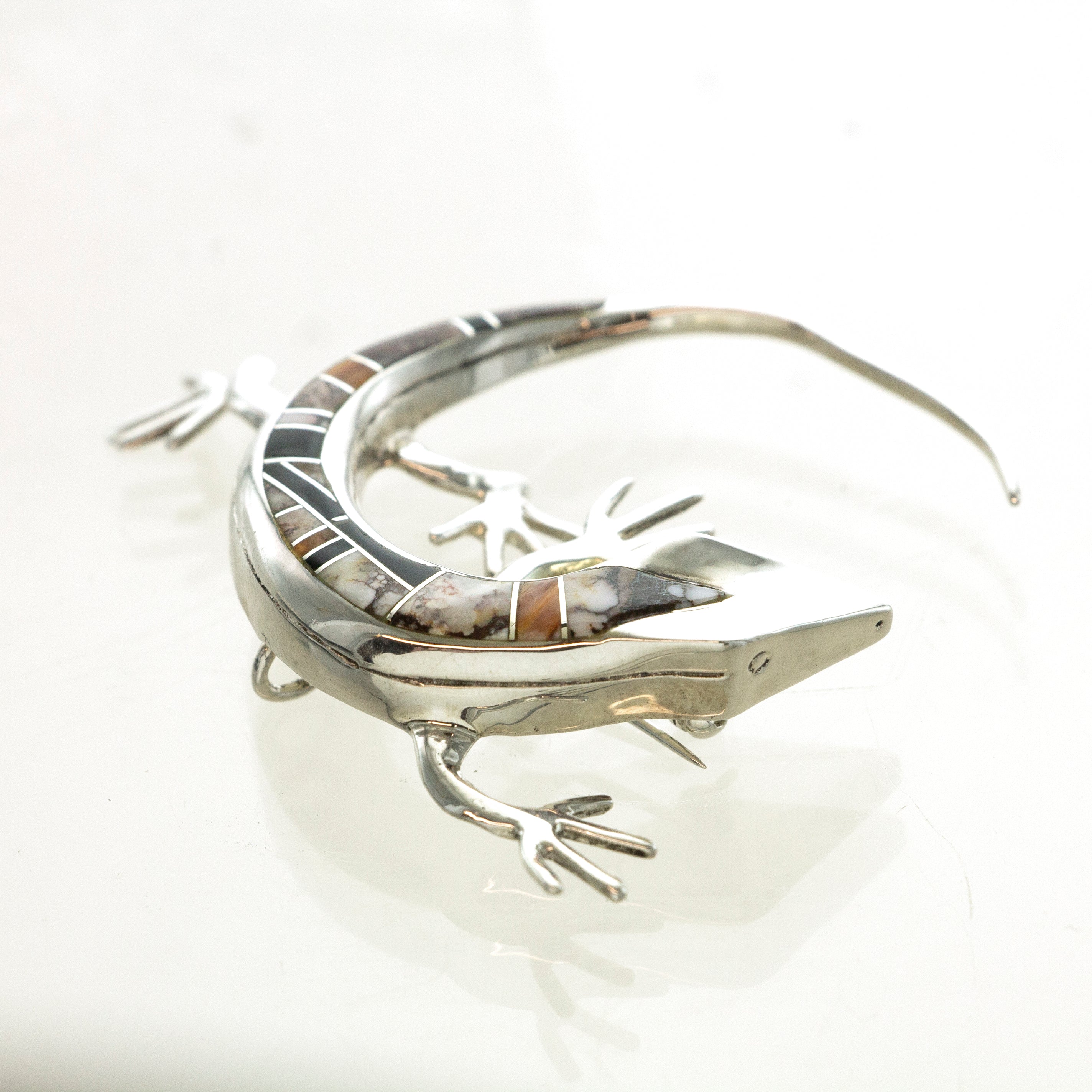 SS Lizard circle Pin/Pendant – Fire & Ice